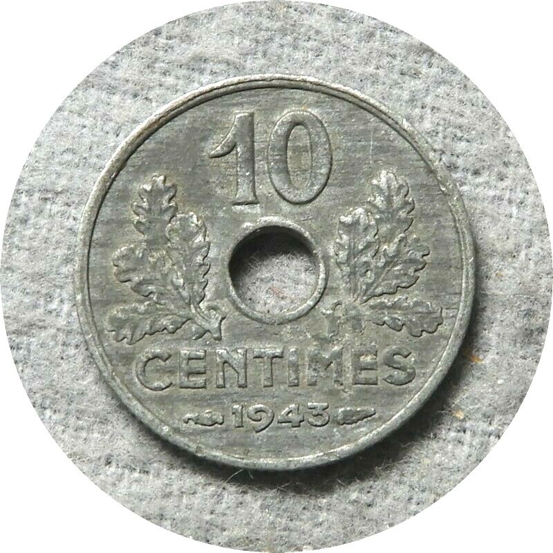 elf France German Occupation 10 Centimes 1943 World War II | eBay