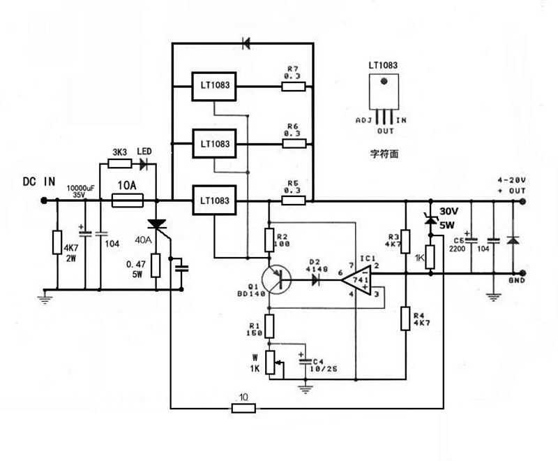 LT1083/LT1084/LM338 Parallel Linear Regulated Power Supply Bare PCB ...