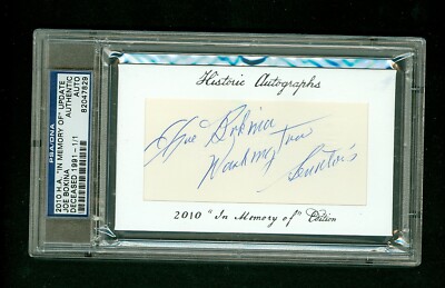 Joe Bokina d'1991 2010 Historic Autographs Im Memory Of PSA/DNA Encased ...
