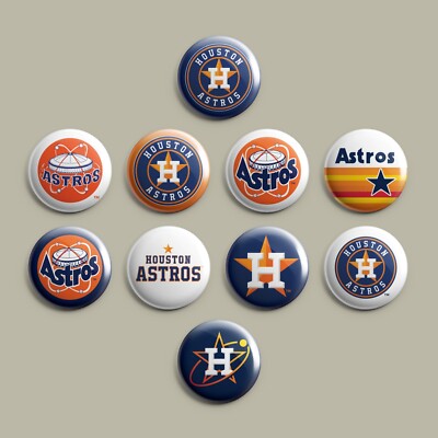 HOUSTON ASTROS - 1" pinback button set of 10 - MLB baseball pins | eBay