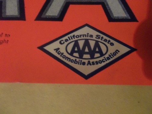 CALIFORNIA AAA CARDBOARD DISTRESS SIGN VINTAGE | eBay