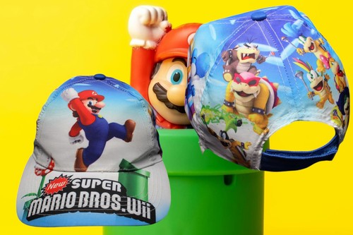 Super Mario Bros Nintendo Wii Promo All Over Print Hat Cap Luigi Yoshi ...