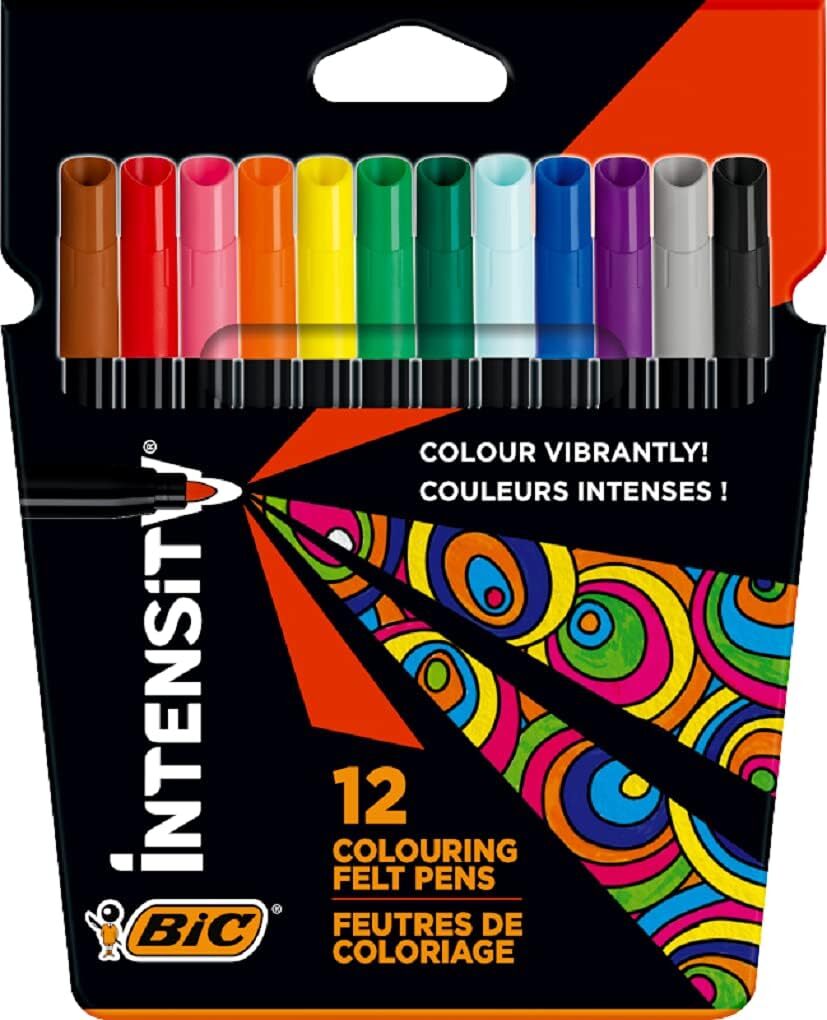 BIC Intensity colored pencils, triangular crayons, colored pencils for ...