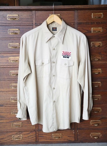 Vintage Wayne Feeds Farm Shirt Patch Mens Medium Workwear Uniform Lee ...
