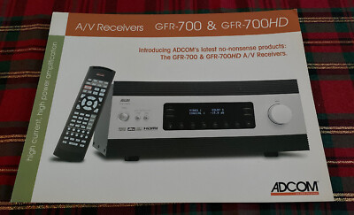 ADCOM GFR-700 GFR-700HD A/V RECEIVER ORIGINAL PRODUCT LEAFLET SALES AD ...