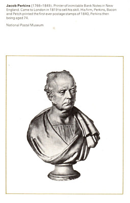 Jacob Perkins Statue, Natl Postal Museum, London, UK Postcard | eBay