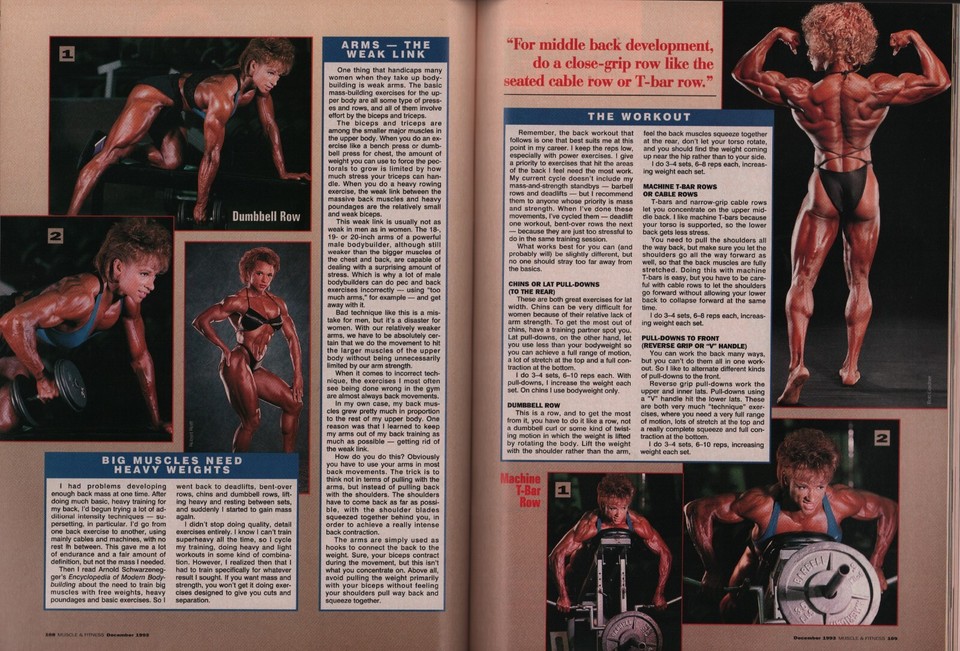 Muscle & Fitness Magazine 1993 Laura Creavalle Martine Fanning Denise ...