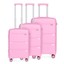 Pink Hard Shell PP Suitcases Travel Case Set Hand Cabin Luggage With ...