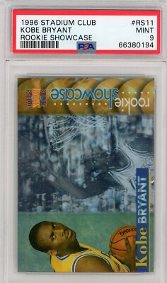 1996 Stadium Club KOBE BRYANT #RS11 Showcase PSA 9 MINT LA Lakers ...