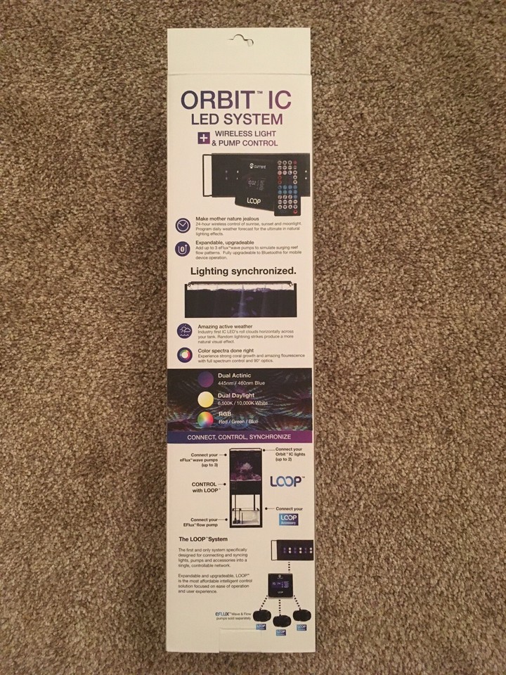 Current USA 4104 18"-24" Orbit IC LED Saltwater Reef Lighting System | eBay