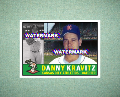 Danny Kravitz Kansas City Athletics A's 1960 Style Custom Baseball Art ...