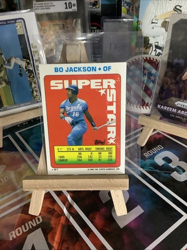 Bo Jackson 1990 Topps Stickers Super Star Backs #51 Kansas City Royals ...