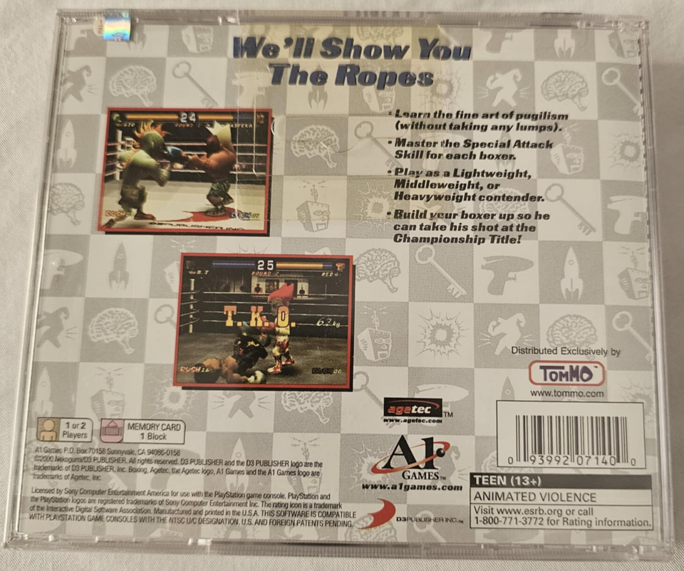 Boxing PS1 PlayStation 1, Black Label 2000 - Brand New Factory Sealed ...