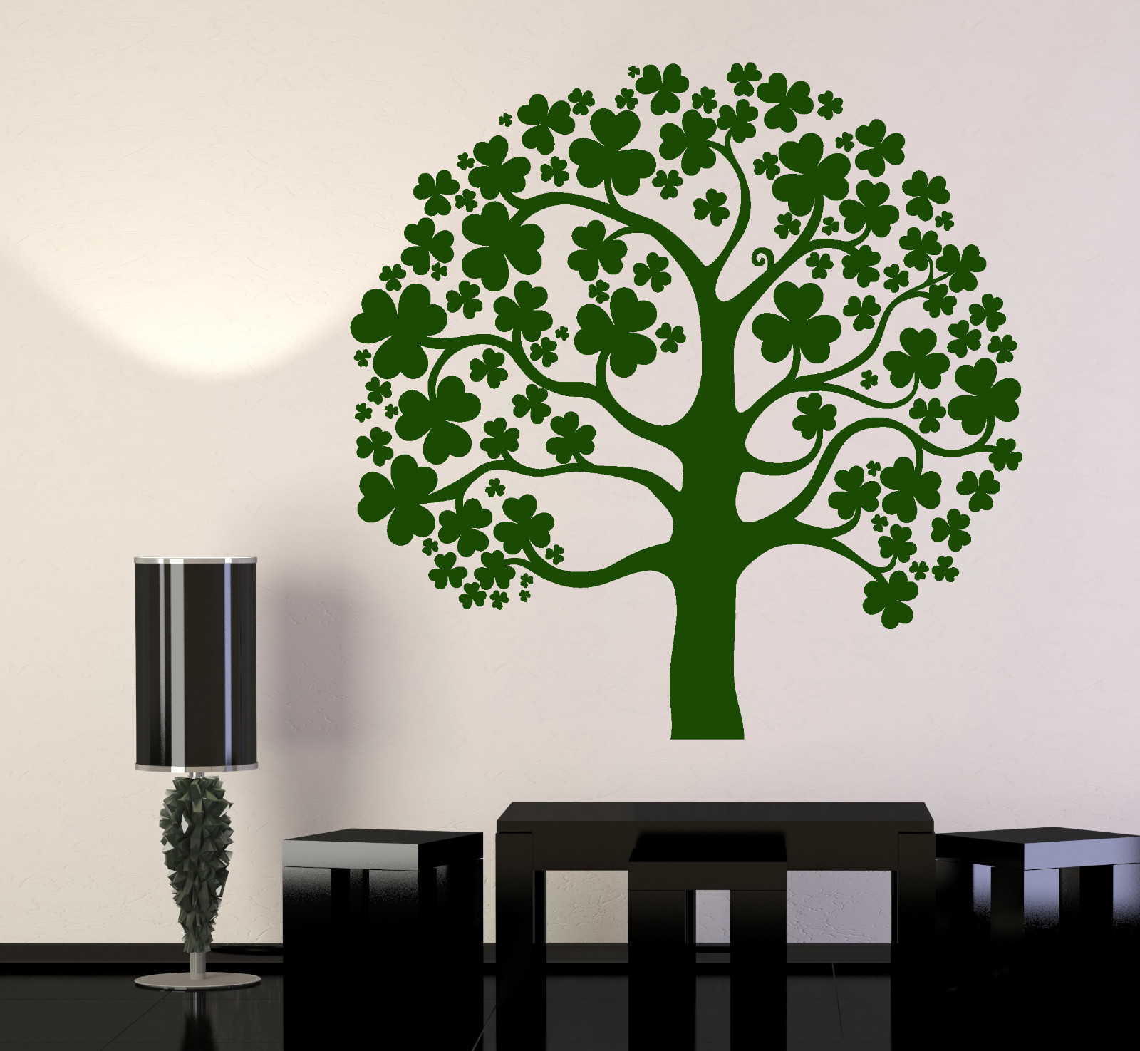 Vinyl Wall Decal Trefoil Irish Tree Ireland Clover Luck Symbol Stickers ...
