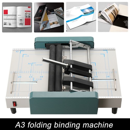 Manual Booklet Maker Paper Binding Folding Machine Staple Binder Folder ...