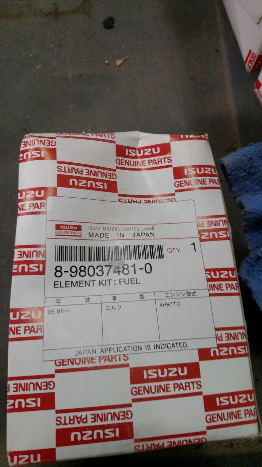 ISUZU 8980374810 - Fuel filter cross reference