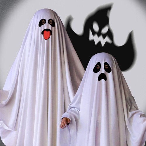 Halloween Cute Ghost Costume Makeup Cloak Robe Outfit Kids Cosplay ...
