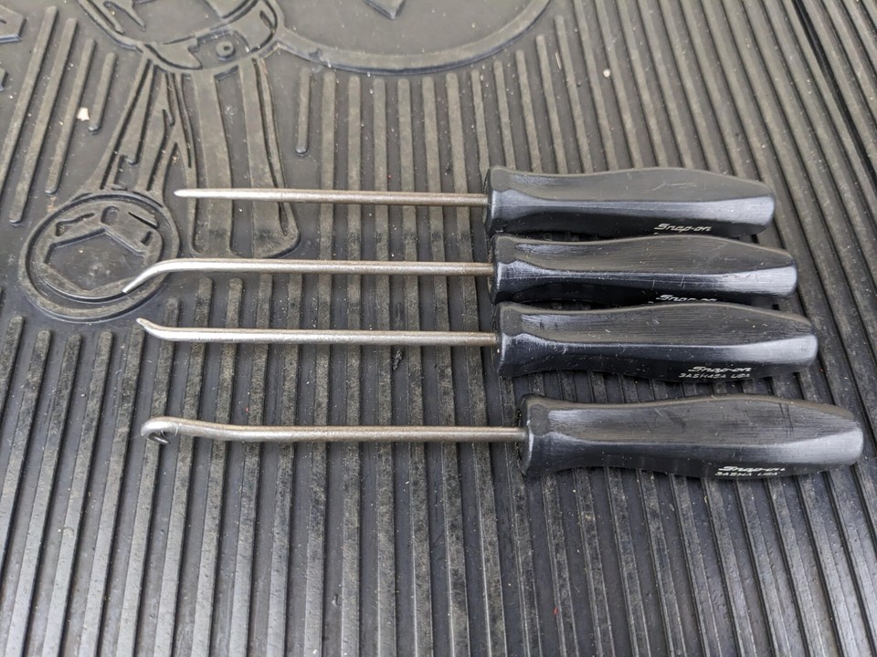 #be417 Snap-On Black Hard Handle Mini Awl Hook & Picks 4 Piece Set ...