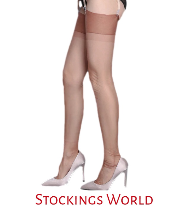 Non Stretch Stockings 100% Nylon Seamless 5 Denier Medium Various ...