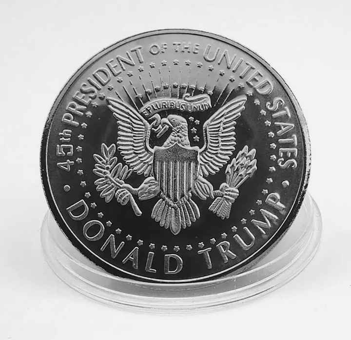 DONALD J TRUMP - Silver Coin Silver Color- | eBay