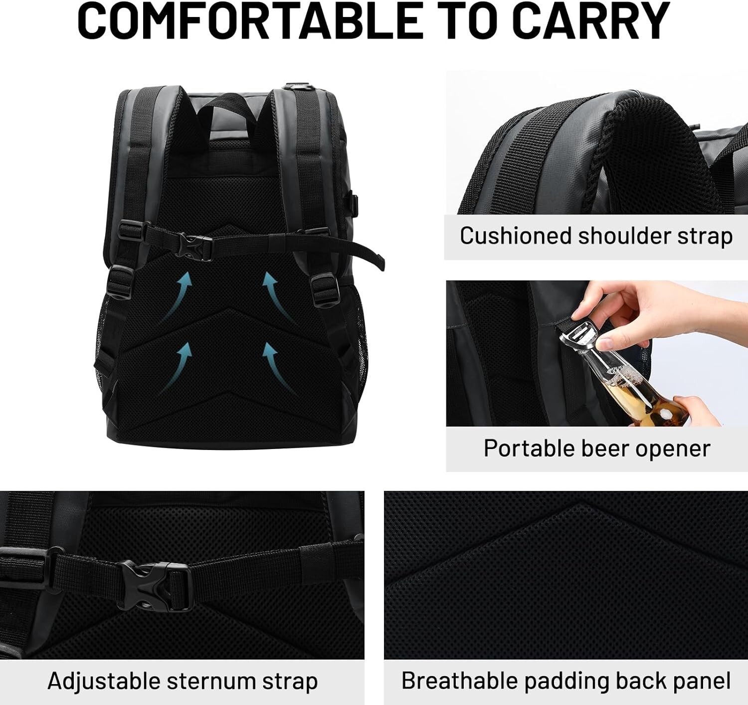 Small Cooler Backpack Insulated Leakproof Lunch Box Backpack for Men ...