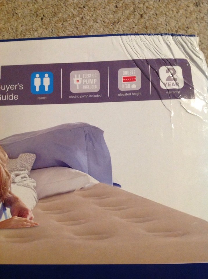 NIB Serta 15" Raised Queen Inflatable Mattress With Integrated Pump ...