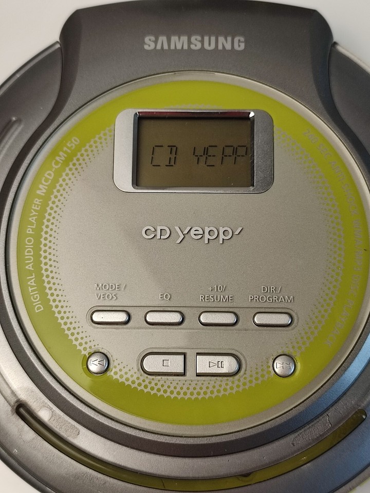 SAMSUNG CD Yepp Digital Compact Disc Portable Audio Player MCD-CM150 ...