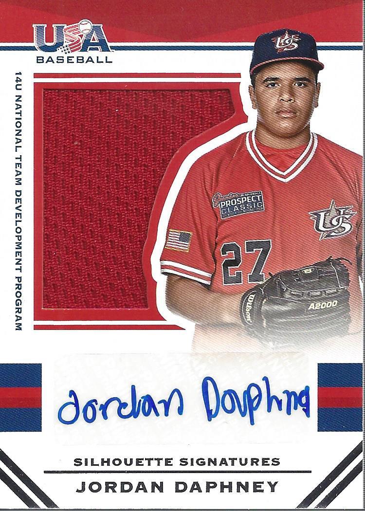 2017 USA Stars Stripes Jumbo Silhouette #136 Jordan Daphney Auto/Jersey ...