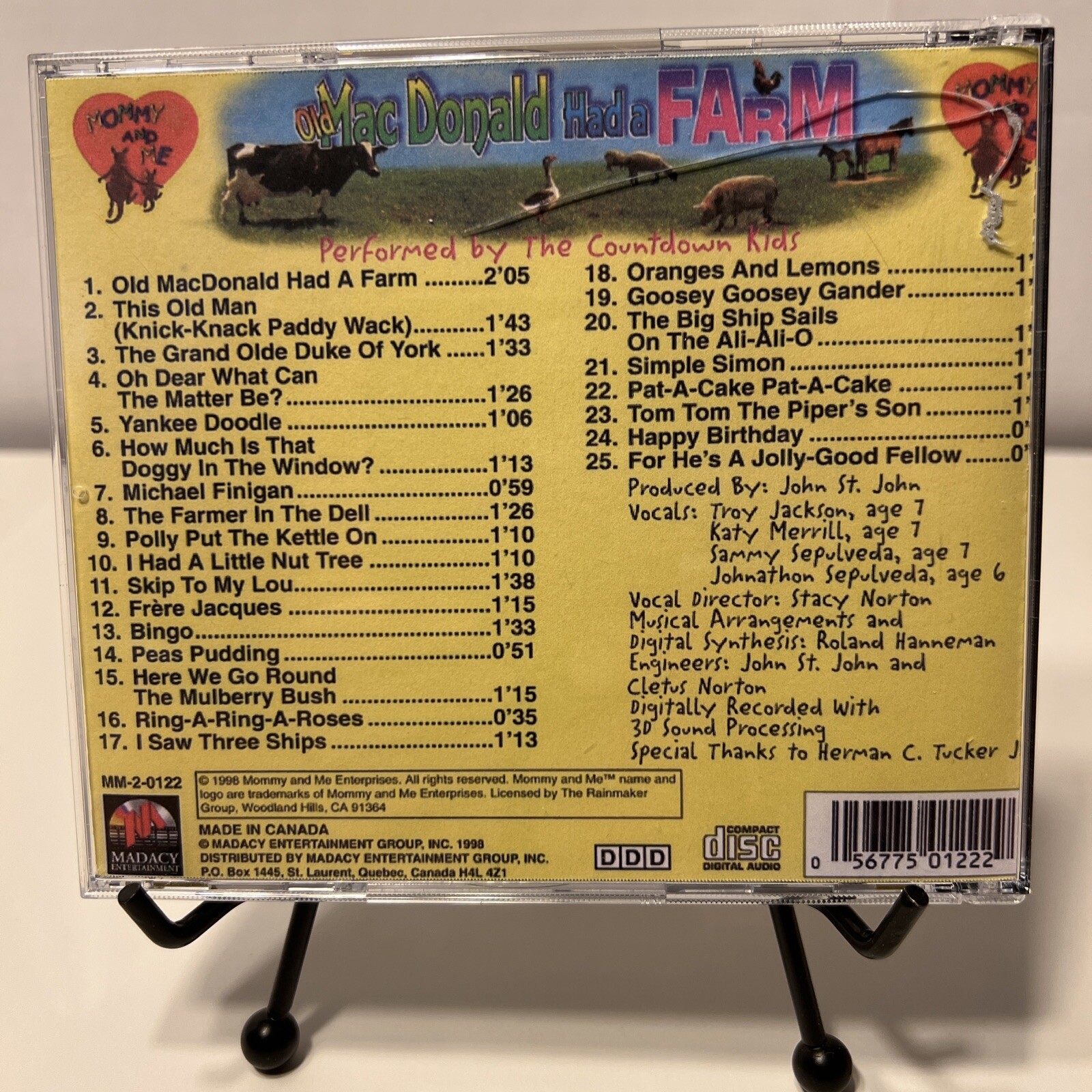 CD Mommy and Me Old MacDonald Had a Farm Countdown Kids 25 Tracks Bin 8 ...