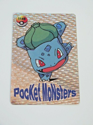 Pokemon BULBASAUR & MEOWTH Pocket Monsters Holo Prism Vending Sticker ...