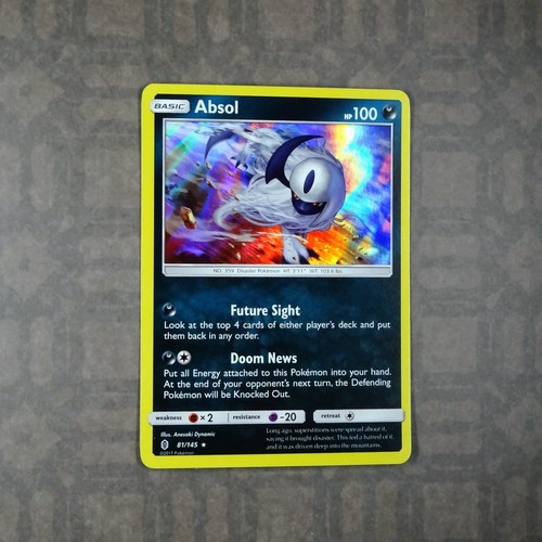 Pokemon TCG Absol 81/145 Guardians Rising GRI Holo Rare Sun & Moon SUM ...