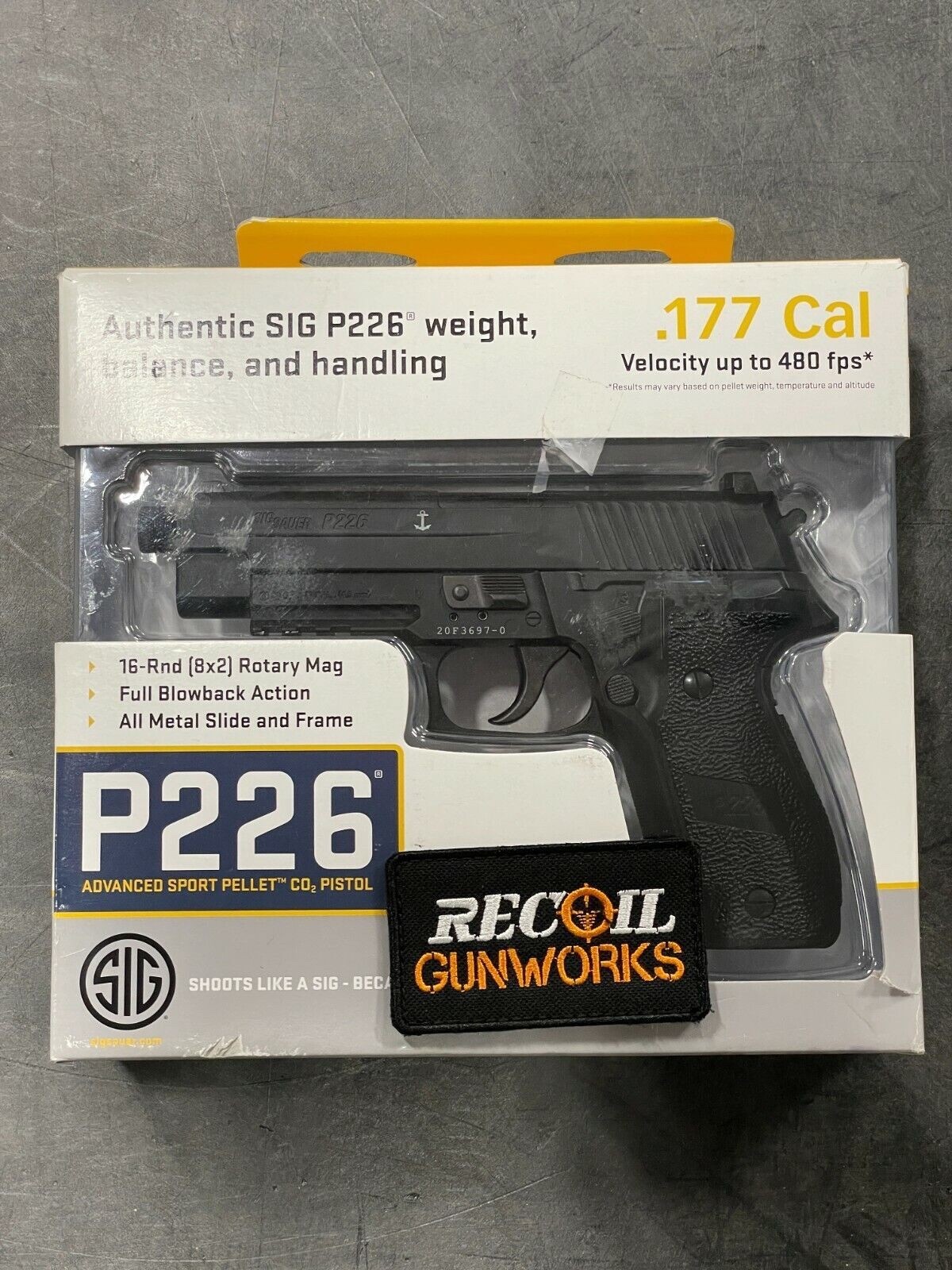 PARTS ONLY Sig Sauer Black P226 CO2 Pellet BB Air Pistol Black .177 ...