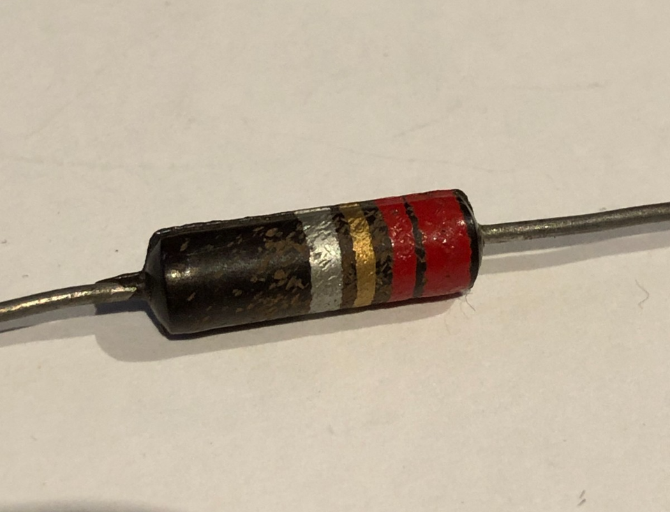 1 x NOS Vintage IRC 2R2 ohm 1 watt 1W Carbon Comp Resistors TESTED ...