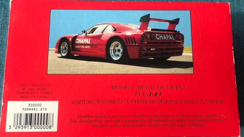 JOUEF EVOLUTION #300008 FERRARI GTO EVOLUZION CHAPAL 1968 IN BOX SCALE ...