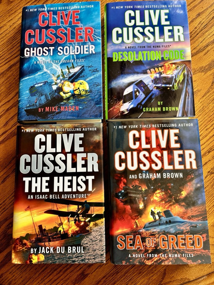 Clive Cussler Rare Set of 4 Hardcover Book Collection | eBay