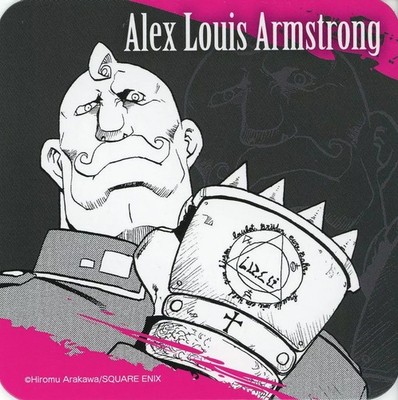 Fullmetal Alchemist Coaster Alex Louis Armstrong Original Cafe ...