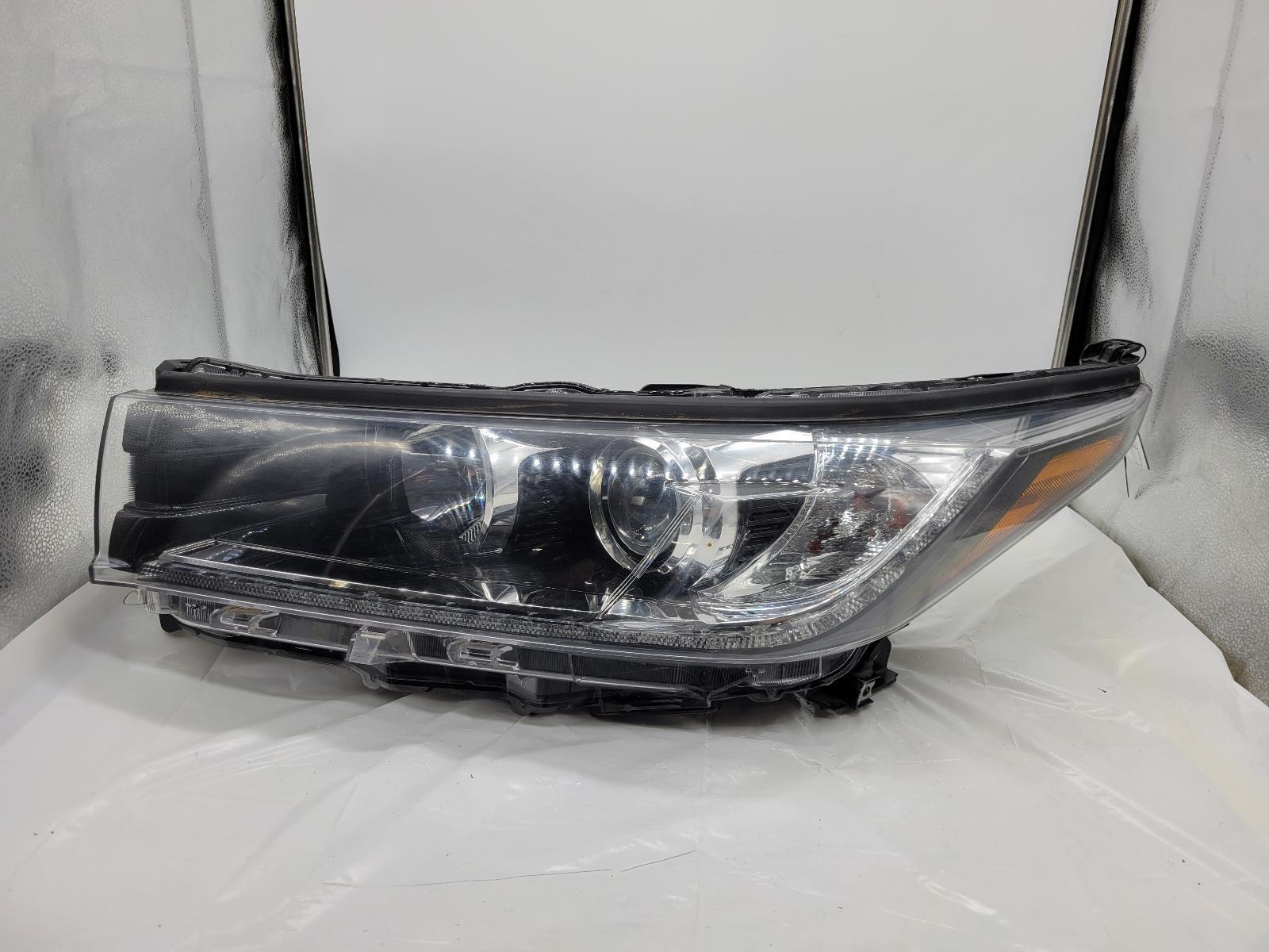 2017-2019 TOYOTA HIGHLANDER Left Headlamp w/LED DRL, black accents (SE ...