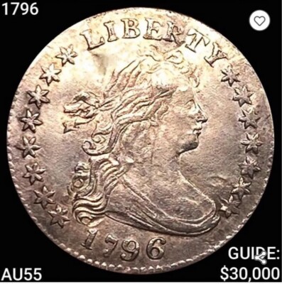Excellent 1796 Draped Bust Dime—First Year Dimes were Minted—NGC AU ...