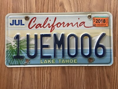 2018 California Lake Tahoe License Plate Tag Specialty | eBay