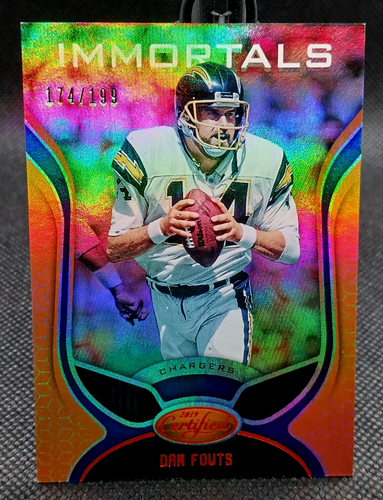 2019 Certified Immortals Orange #ed /199 - Dan Fouts #105 Chargers | eBay