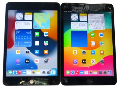 Lot of 2 Apple iPad Mini 5th Gen A2133 7.9" 64GB Wi-Fi Gray MUQW2LL/A ...