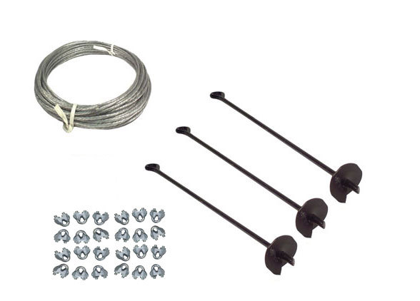 3 Way Down Guy Wire Kit Rohn 9H50 / Easy Up EZ TM 50-U Mast - 48 ...
