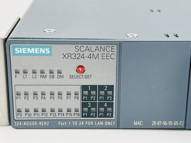 SIEMENS SCALANCE XR324-4M ETHERNET SWITCH 6GK5324-4GG00-4ER2 TAKEOUT M ...