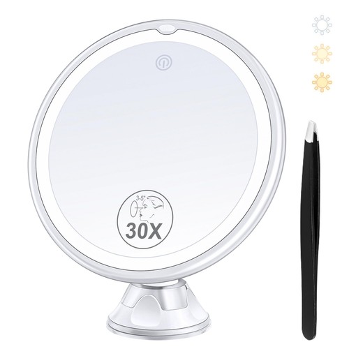 Magnifying Mirror with Light 30X, Lighted Makeup Mirror 30X for ...