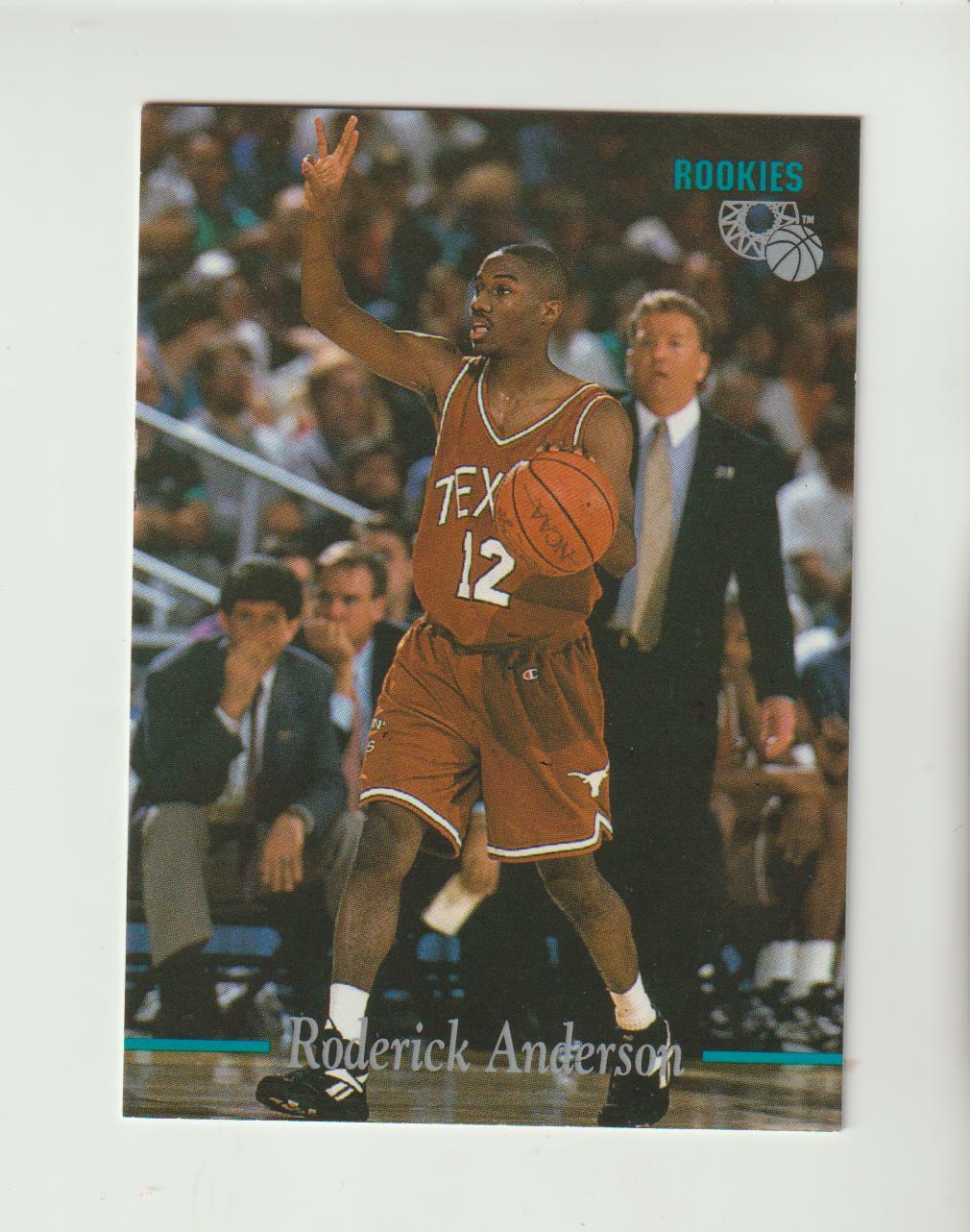 1995 Classic Rookies #75 Roderick Anderson rookie card, Texas Longhorns ...