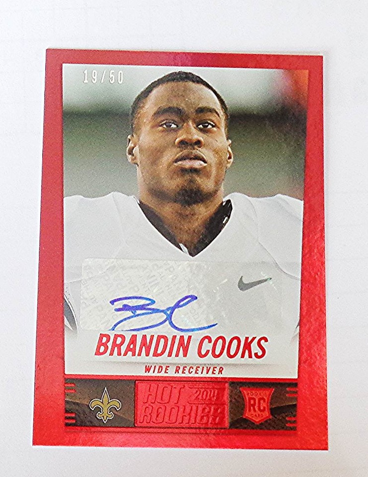 2014 Brandin Cooks Panini Hot Rookies RED Auto Autograph Refractor 19/ ...