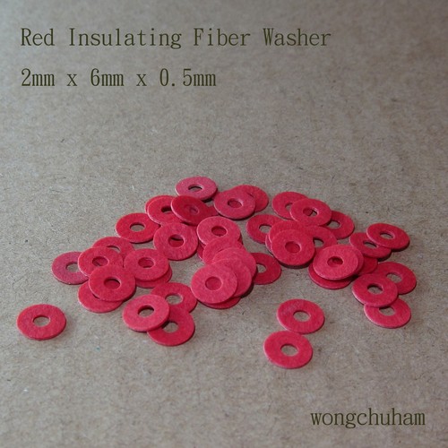 50pcs Red Insulating Fiber Washers (2mm x 6mm x 0.5mm) | eBay
