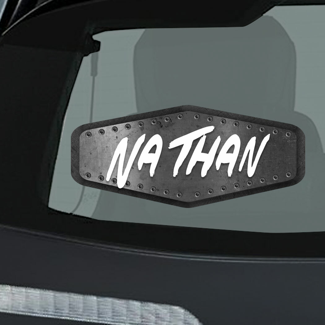 Nathan Male Name Sticker Decal 3.5x8 inc | eBay