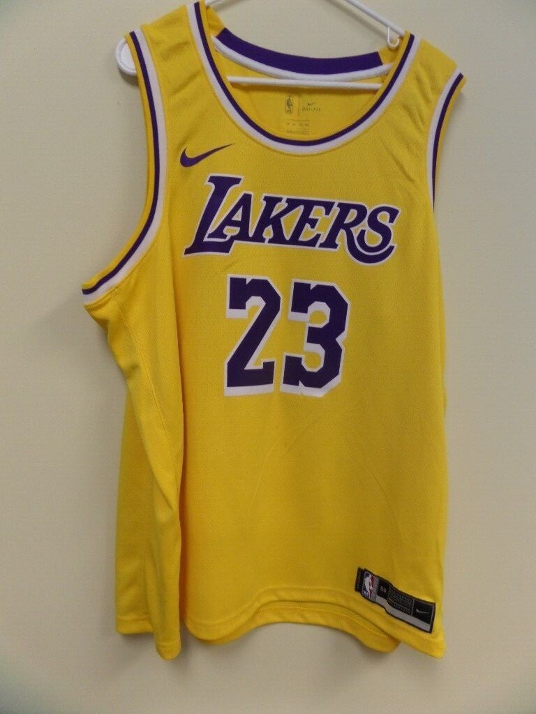 Los Angeles Lakers Jersey, # 23 LeBron James, Nike 2XL Yellow | eBay