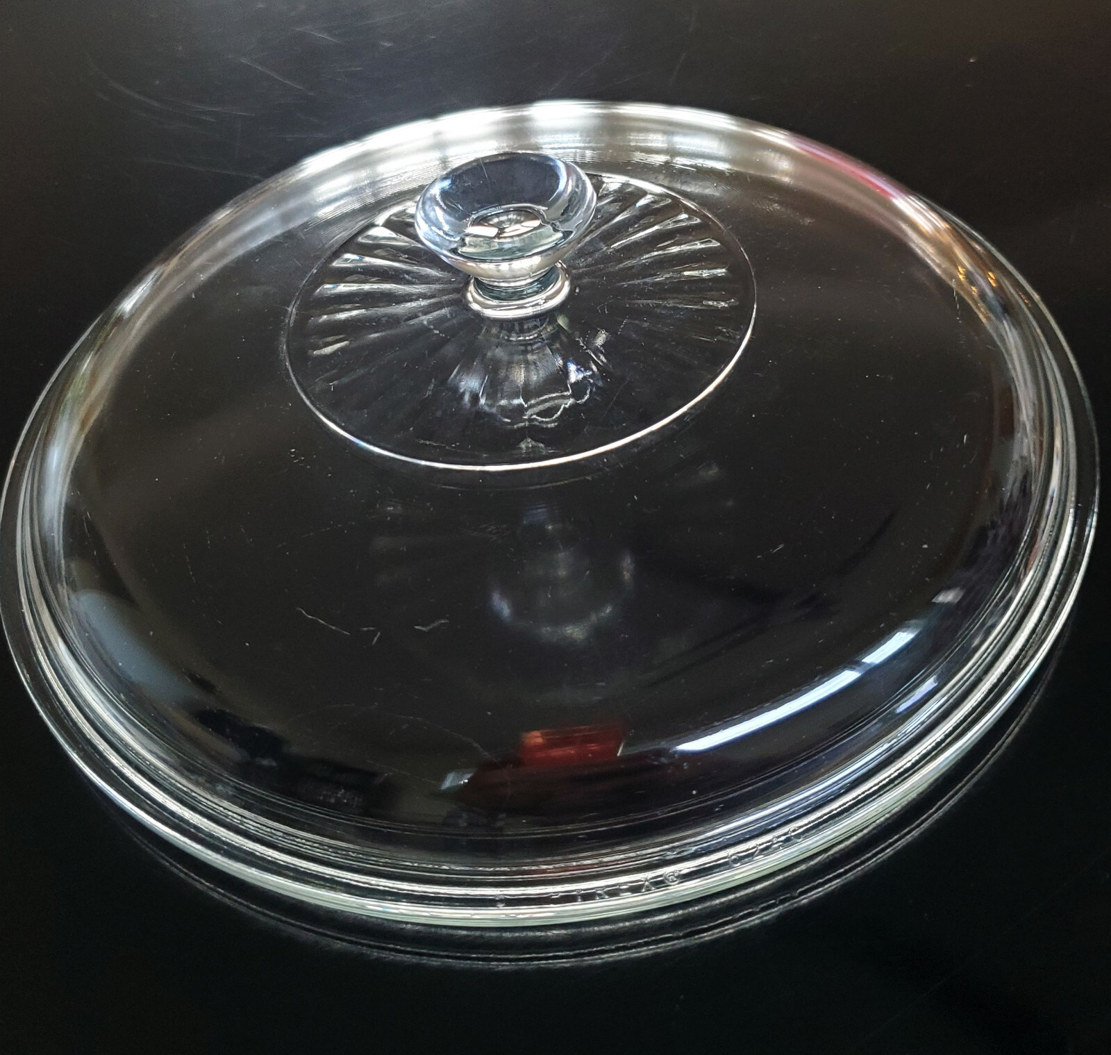 Pyrex Sculptured Clear Glass Lid 624C for Sculptured 2-Qt Casserole Lid ...